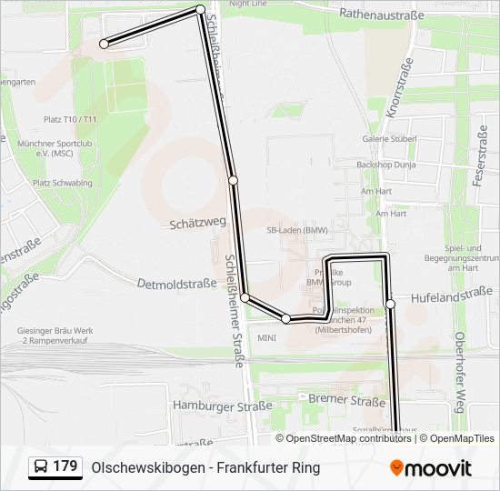 179 Route: Fahrpläne, Haltestellen & Karten - Olschewskibogen ...
