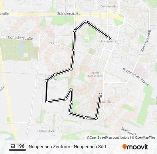 196 Route: Schedules, Stops & Maps - Neuperlach Süd (Updated)
