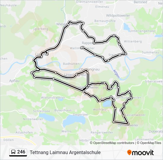246 Route: Fahrpläne, Haltestellen & Karten - Tettnang Laimnau ...