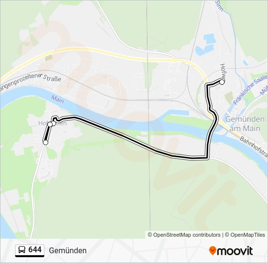 644 Route: Schedules, Stops & Maps - Gemünden (Updated)