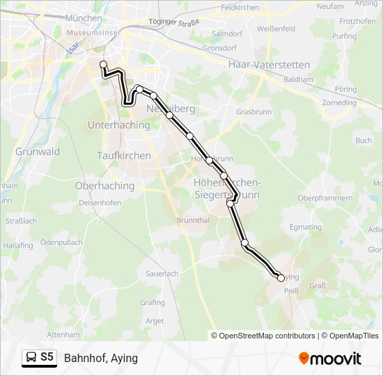 S5 Route: Schedules, Stops & Maps - Bahnhof, Aying (Updated)
