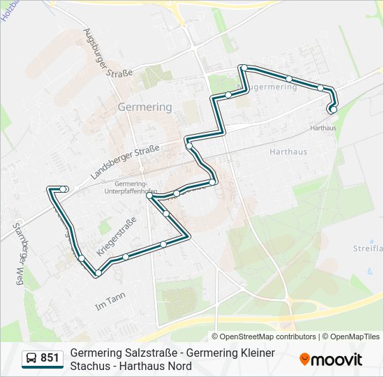 851 Route: Schedules, Stops & Maps - Harthaus (S) Nord (Updated)