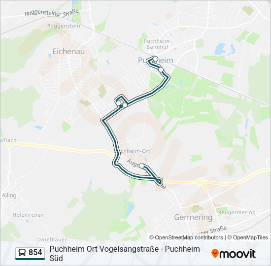 854 Route: Schedules, Stops & Maps - Kriegerdenkmal (Updated)