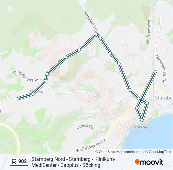 902 Route: Schedules, Stops & Maps - Starnberg Nord (Updated)