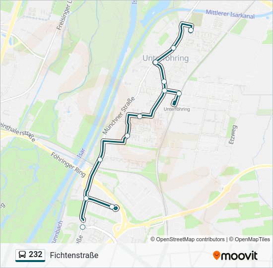 232 Route: Schedules, Stops & Maps - Fichtenstraße (Updated)