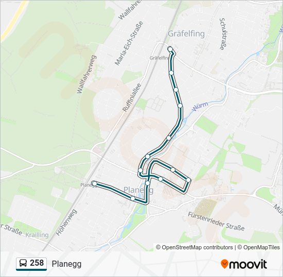258 Route: Fahrpläne, Haltestellen & Karten - Planegg (Aktualisiert)