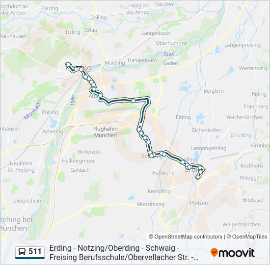 511 Route: Schedules, Stops & Maps - Freising, Berufsschule (Updated)
