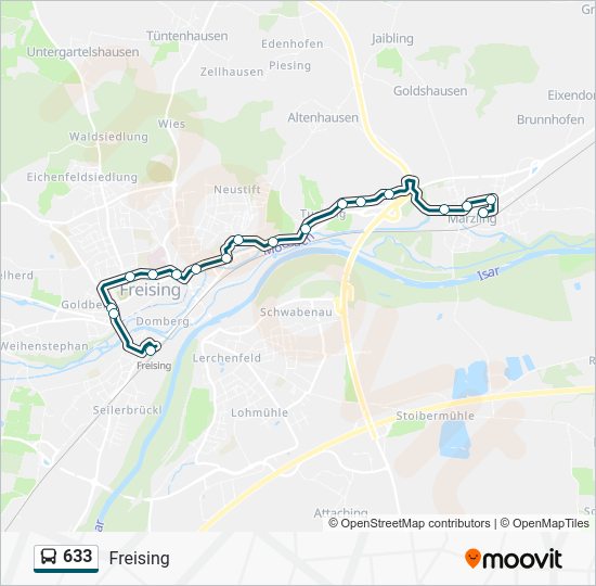 633 Route: Fahrpläne, Haltestellen & Karten - Freising (Aktualisiert)