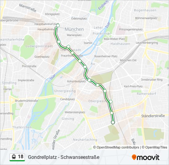 18 Route: Schedules, Stops & Maps - Karlsplatz (Stachus) U S (Updated)