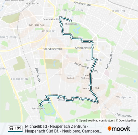 199 Route: Schedules, Stops & Maps - Neubiberg, Campeon West (Updated)