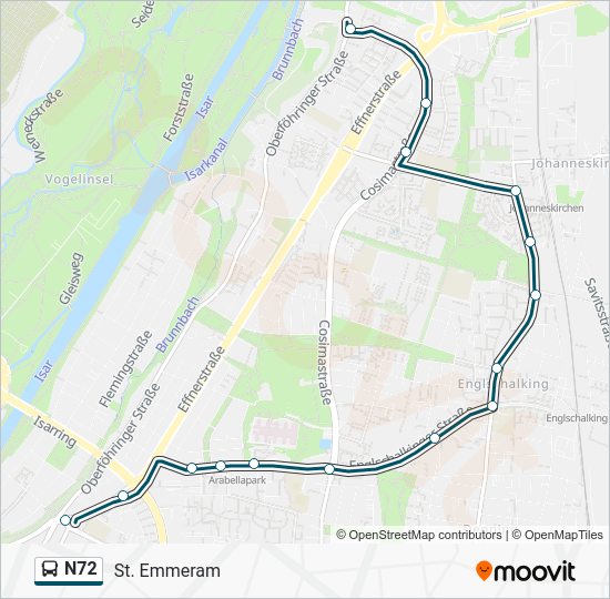 n72 Route: Schedules, Stops & Maps - St. Emmeram (Updated)