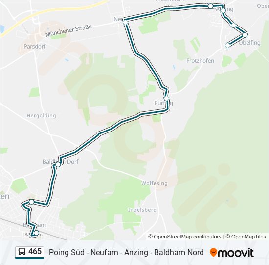 465 Route: Schedules, Stops & Maps - Baldham, Realschule (Updated)