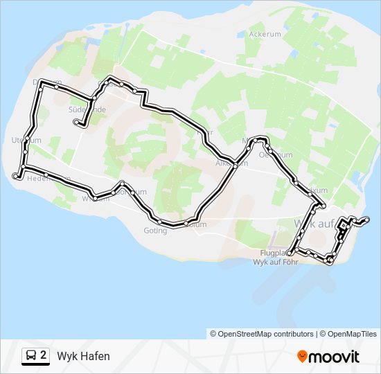 2 Route: Schedules, Stops & Maps - Wyk Hafen (Updated)