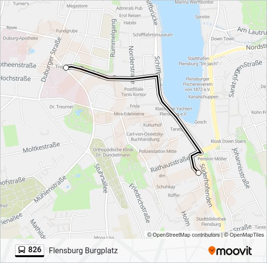 826 Route: Schedules, Stops & Maps - Flensburg Burgplatz (Updated)