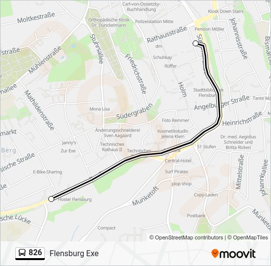 826 Route: Schedules, Stops & Maps - Flensburg Exe (Updated)