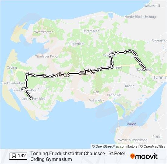 182 Route: Schedules, Stops & Maps - Kotzenbüll Dorfstraße (Updated)