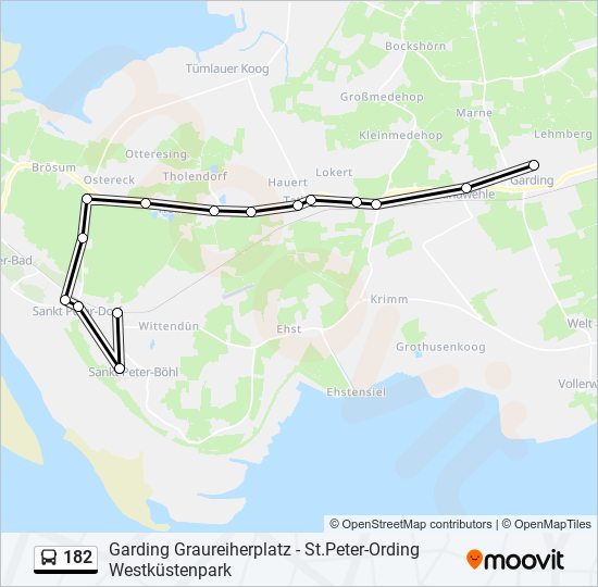 182 Route: Schedules, Stops & Maps - St.Peter-Ording Gymnasium (Updated)