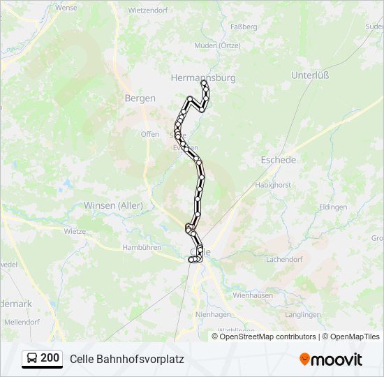 200 Route: Schedules, Stops & Maps - Celle Bahnhofsvorplatz (Updated)