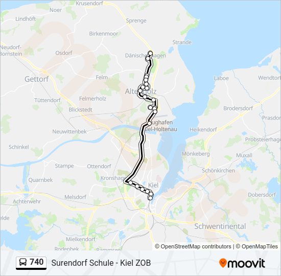 740 Route: Schedules, Stops & Maps - Kiel Hbf (Updated)