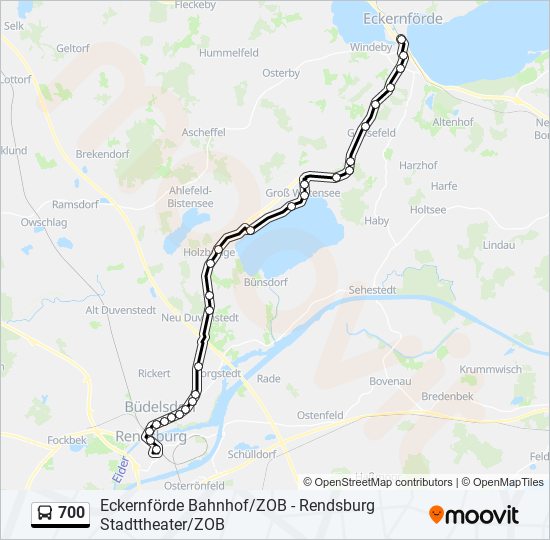700 Route: Schedules, Stops & Maps - Eckernförde Bahnhof/Zob (Updated)