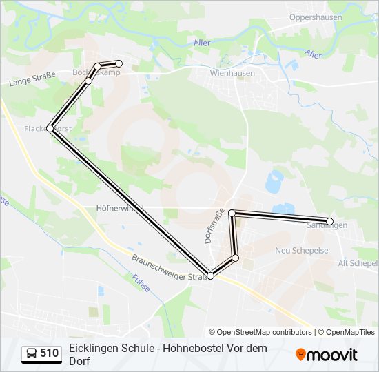 510 Route: Schedules, Stops & Maps - Wienhausen-Bockelskamp Alte ...