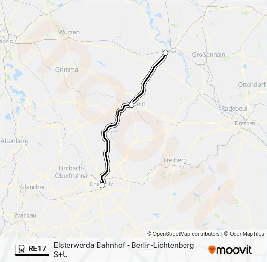 re17 Route: Schedules, Stops & Maps - Chemnitz Hauptbahnhof (Updated)