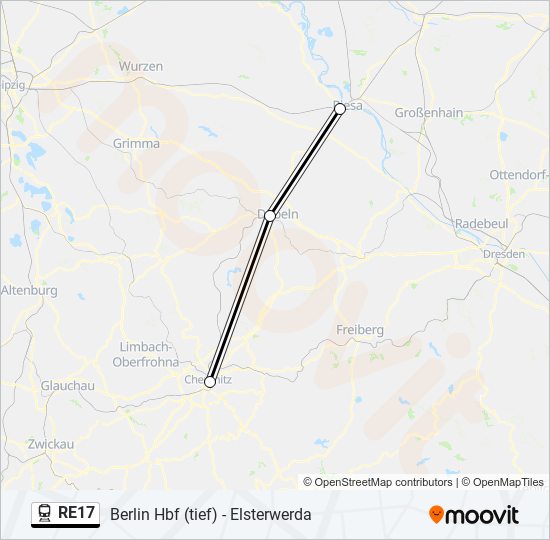 re17 Route: Schedules, Stops & Maps - Chemnitz Hbf (Updated)
