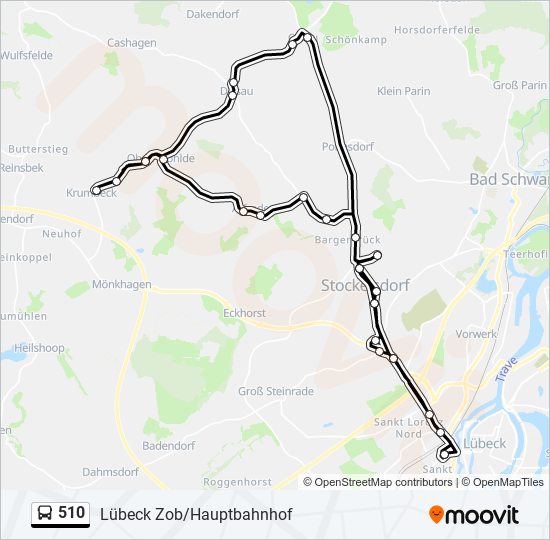 510 Route: Schedules, Stops & Maps - Lübeck Zob/Hauptbahnhof (Updated)