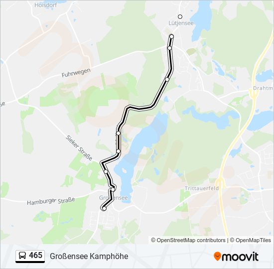 465 Route: Schedules, Stops & Maps - Großensee Kamphöhe (Updated)