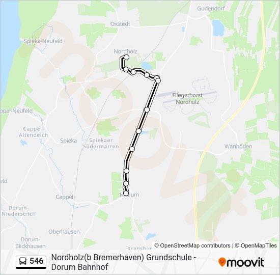 546 Route: Schedules, Stops & Maps - Midlum(B Bremerhaven) Ortsmitte/Gs ...