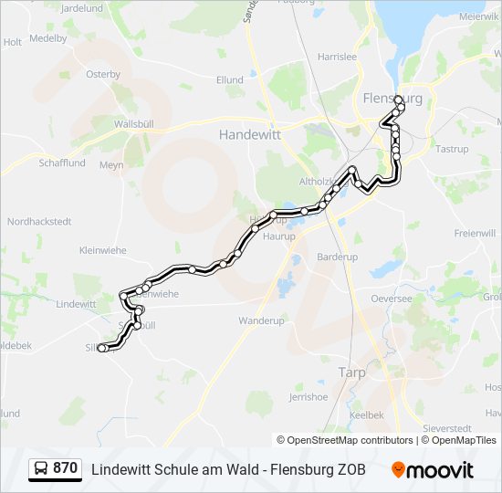 870 Route: Schedules, Stops & Maps - Sillerup Dorfstraße (Updated)