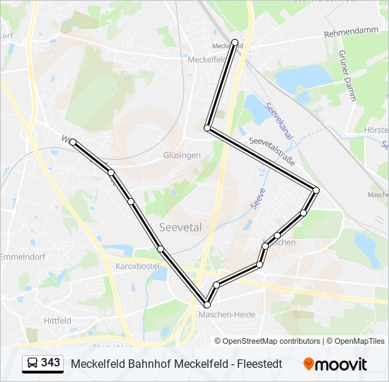 343 Route: Schedules, Stops & Maps - Fleestedt (Updated)