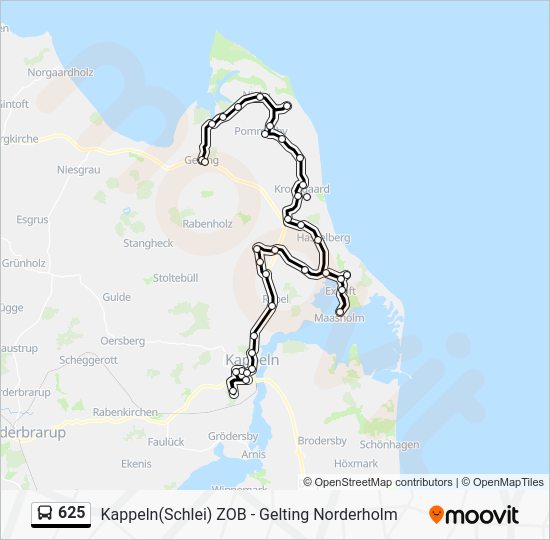 625 Route: Schedules, Stops & Maps - Gelting Norderholm (Updated)