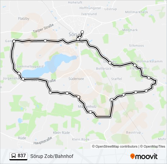 837 Route: Schedules, Stops & Maps - Sörup Zob/Bahnhof (Updated)