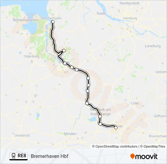 re8 Route: Schedules, Stops & Maps - Bremerhaven Hbf (Updated)
