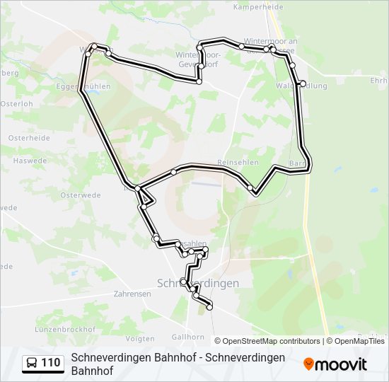 110 Route: Schedules, Stops & Maps - Schneverdingen Bahnhof (Updated)