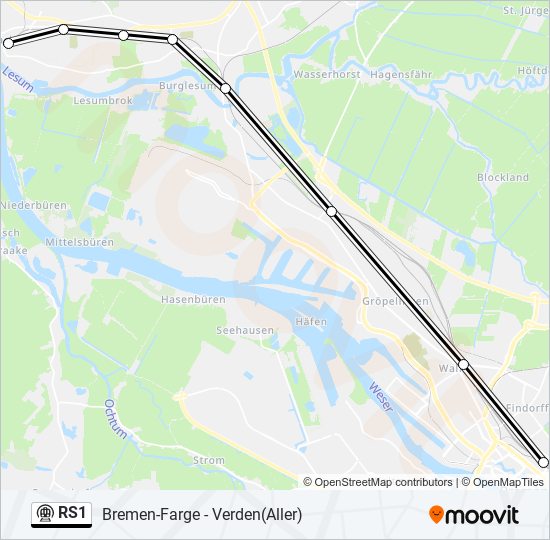 rs1 Route: Schedules, Stops & Maps - Bremen-Vegesack (Updated)