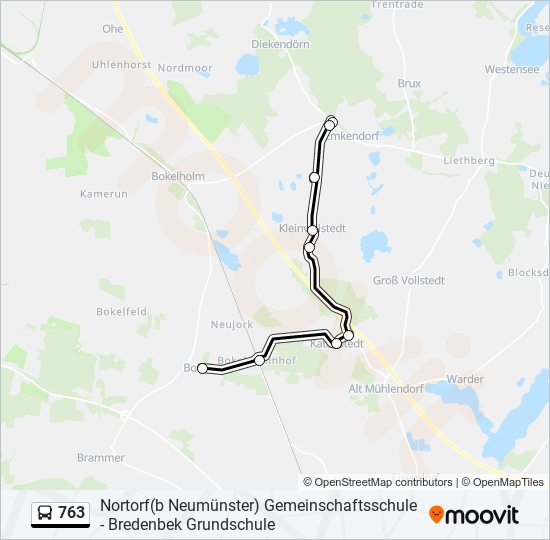 763 Route: Schedules, Stops & Maps - Bokel(B Rendsburg) Dorf (Updated)