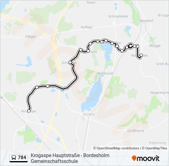 784 Route: Schedules, Stops & Maps - Krogaspe Hauptstraße (Updated)