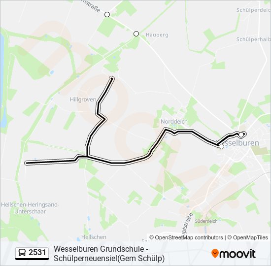 2531 Route: Schedules, Stops & Maps - Wesselburen Grundschule (Updated)