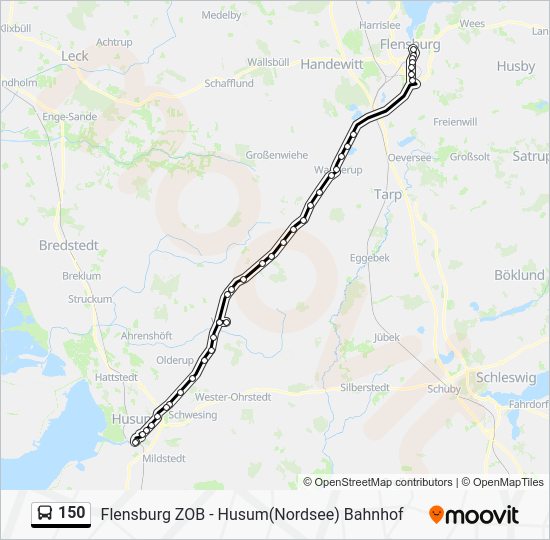 150 Route: Fahrpläne, Haltestellen & Karten - Flensburg Zob (Aktualisiert)