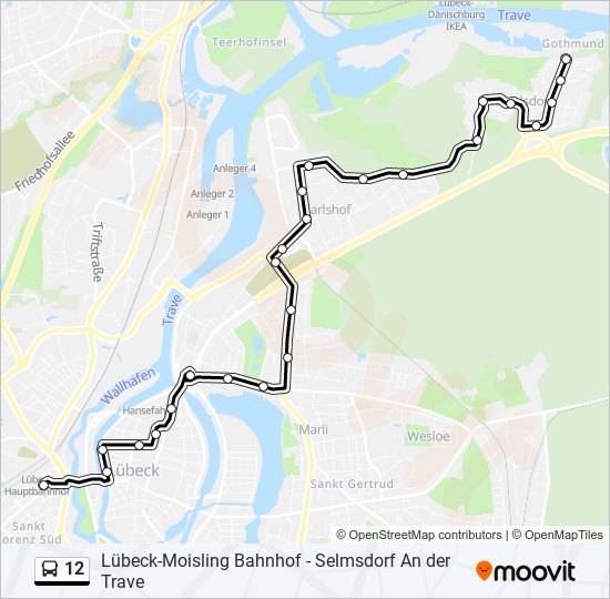 12 Route: Fahrpläne, Haltestellen & Karten - Zob/Hauptbahnhof ...