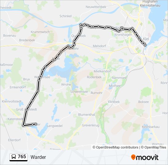 765 Route: Schedules, Stops & Maps - Warder (Updated)