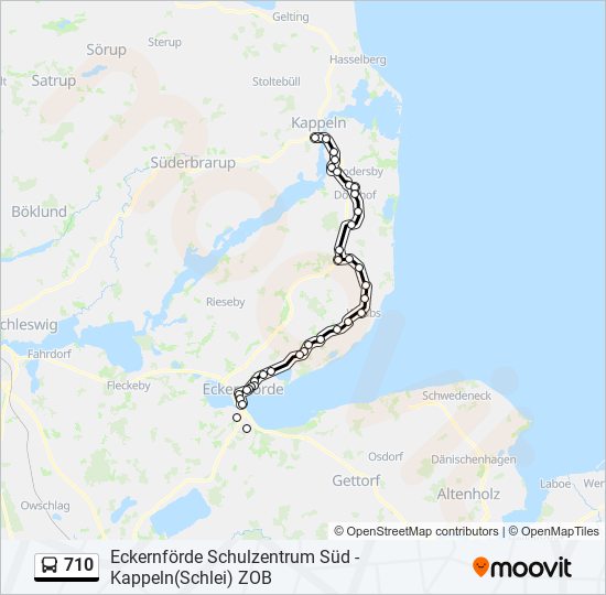 710 Route: Schedules, Stops & Maps - Kappeln(Schlei) Zob (Updated)