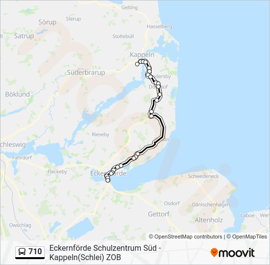 710 Route: Schedules, Stops & Maps - Eckernförde Bahnhof/Zob (Updated)