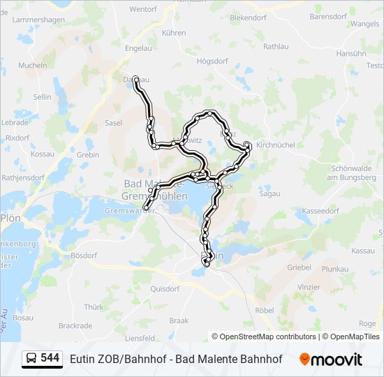 544 Route: Schedules, Stops & Maps - Bad Malente Bahnhof (Updated)
