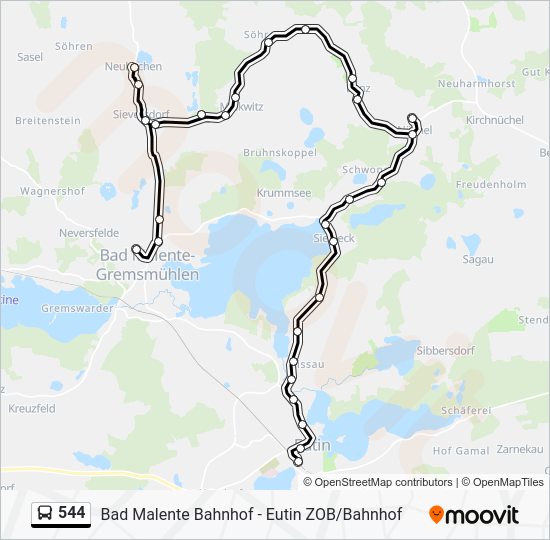 544 Route: Schedules, Stops & Maps - Bad Malente Gemeinschaftsschule ...