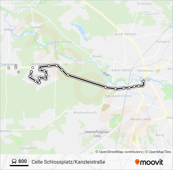 800 Route: Schedules, Stops & Maps - Celle Schlossplatz/Kanzleistraße ...