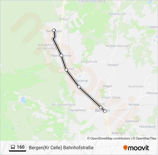 160 Route: Schedules, Stops & Maps - Bergen(Kr Celle) Bahnhofstraße ...