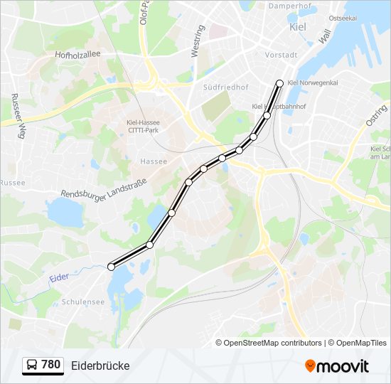 780 Route: Fahrpläne, Haltestellen & Karten - Eiderbrücke (Aktualisiert)
